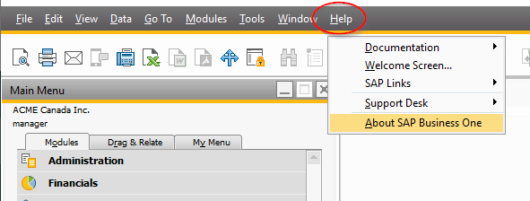 How to Check Current SAP Business One Version – ProjectLine Knowledge Base